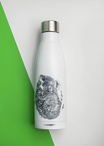 Maxwell & Williams Marini Ferlazzo Insulated Water Bottle with Koala and Friends Design, Double Wall Stainless Steel, White, 500 ml