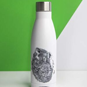 Maxwell & Williams Marini Ferlazzo Insulated Water Bottle with Koala and Friends Design, Double Wall Stainless Steel, White, 500 ml