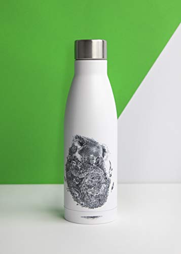 Maxwell & Williams Marini Ferlazzo Insulated Water Bottle with Koala and Friends Design, Double Wall Stainless Steel, White, 500 ml