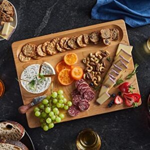 Sonder Los Angeles, Made in USA, Large Thick Maple Wood Cutting Board for Kitchen with Juice Groove, Sorting Compartment, Charcuterie Wooden Board 17x13x1.5 in (Gift Box Included)