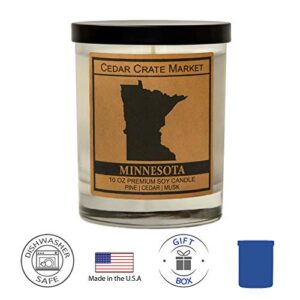 Minnesota State Candle Gift, Show Your Home State Pride and Your Love for Your Hometown, Wherever You May be, Our State Candle Will Remind You of Home, House Warming Gifts for New Home, Made in USA 