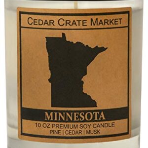 Minnesota State Candle Gift, Show Your Home State Pride and Your Love for Your Hometown, Wherever You May be, Our State Candle Will Remind You of Home, House Warming Gifts for New Home, Made in USA 