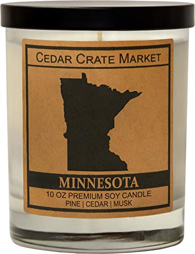 Minnesota State Candle Gift, Show Your Home State Pride and Your Love for Your Hometown, Wherever You May be, Our State Candle Will Remind You of Home, House Warming Gifts for New Home, Made in USA 