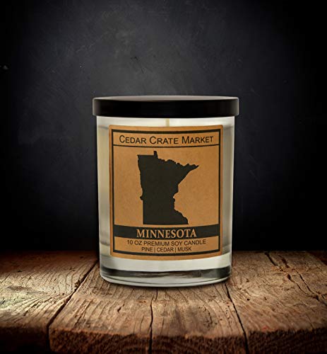 Minnesota State Candle Gift, Show Your Home State Pride and Your Love for Your Hometown, Wherever You May be, Our State Candle Will Remind You of Home, House Warming Gifts for New Home, Made in USA 