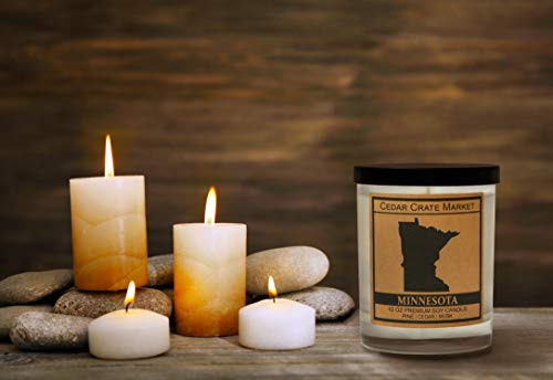 Minnesota State Candle Gift, Show Your Home State Pride and Your Love for Your Hometown, Wherever You May be, Our State Candle Will Remind You of Home, House Warming Gifts for New Home, Made in USA 