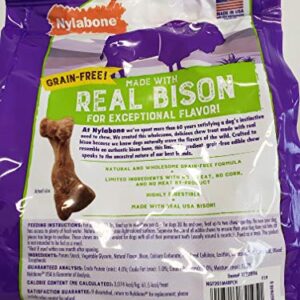 Nylabone Dog Chew Grain Free Edible With Real Bison Highly Digestible No Corn No Meat By- Product ( 48 Chew) (One Pack- 2.1 LB)