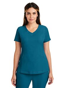 healing hands 4 pocket women scrub top v-neck hh360 2264 sloan scrubs for women stretch fabric caribbean l