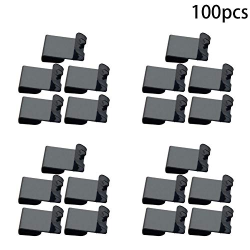 MroMax Photo Frames Hanger Hooks, 0.3mm Thick S-Shaped Metal Wall Mount Album Picture Hanging Clips, 100 Pcs