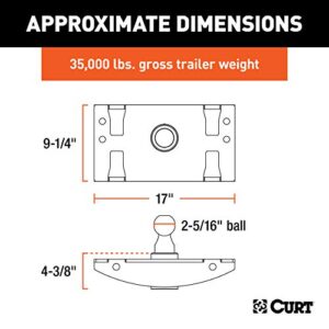 CURT 60633 Factory Original Equipment Style Gooseneck Hitch, 35,000 lbs. 2-5/16-Inch Ball, Fits Select Ram 2500, 3500