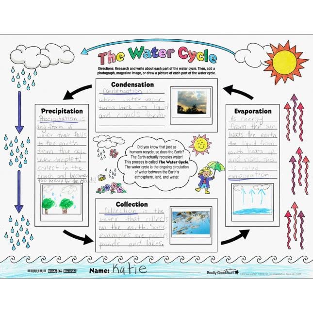 Really Good Stuff Ready-to-Decorate The Water Cycle Posters - 24 Posters