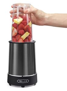 bella - 14-oz. rocket blender - black stainless steel