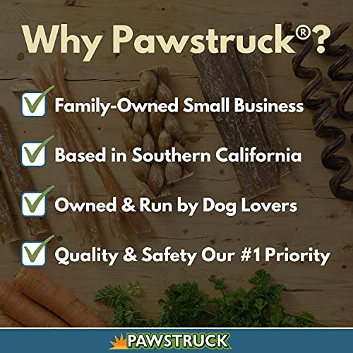 Pawstruck Dog Jerky Treats Pet Food (4"-6" Strips, 15 Pack) Joint Health 100% Beef Chews, Bulk, Gourmet Gullet Straps, Naturally Rich in Glucosamine & Chondroitin, 0.35 Pounds