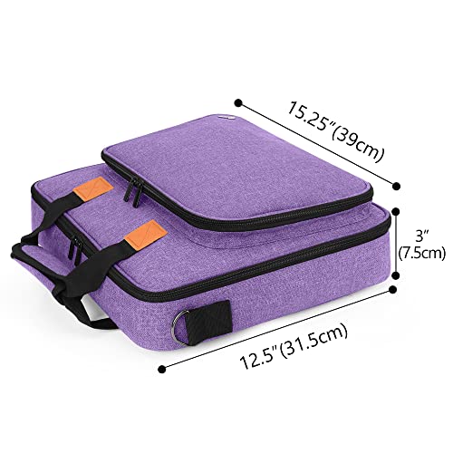 Luxja Embroidery Project Bag, Embroidery Kits Storage Bag (Bag Only), Purple