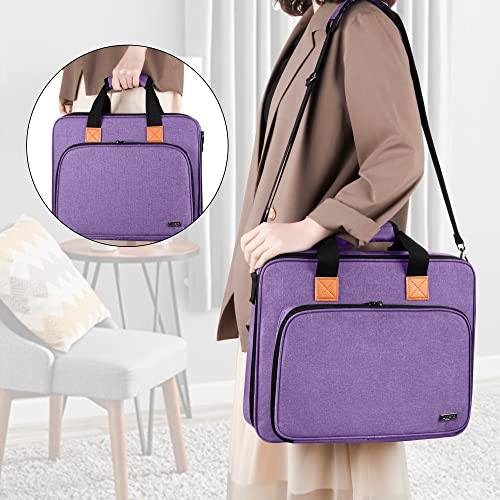 Luxja Embroidery Project Bag, Embroidery Kits Storage Bag (Bag Only), Purple