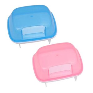 popetpop 2 pcs hamster sand bathroom chinchilla sand bathroom cleaning tool supplies plastic box for hamster