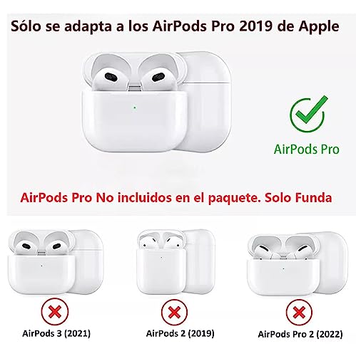 USTIYA Case for AirPods Pro Clear Protective Cover Transparent Key Chain Strap Protection Wireless Charging