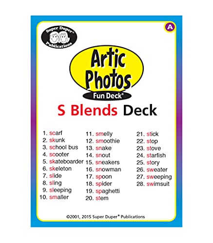 Super Duper Publications | Articulation Photos S Blends Sound Fun Deck Flash Cards | Educational Learning Resource for Children