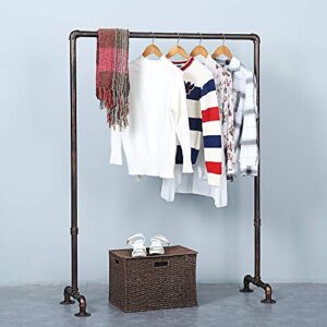 Industrial Pipe Retail Clothing Rack 59in,Vintage Standing Rolling Clothes Rack,Garment Rack Display Rack,Clothes Racks for Hanging Clothes