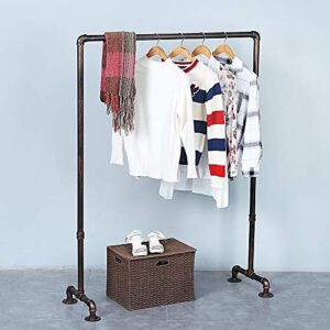 Industrial Pipe Retail Clothing Rack 59in,Vintage Standing Rolling Clothes Rack,Garment Rack Display Rack,Clothes Racks for Hanging Clothes