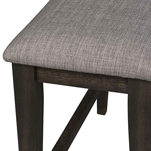 Liberty Furniture Industries Double Bridge Counter Bench, W60 x D15 x H26, Dark Brown/Gray