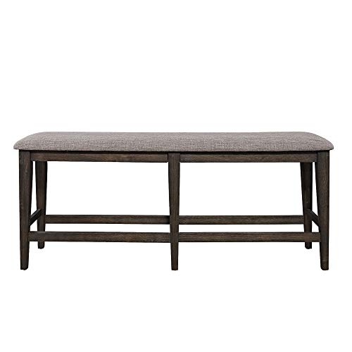 Liberty Furniture Industries Double Bridge Counter Bench, W60 x D15 x H26, Dark Brown/Gray