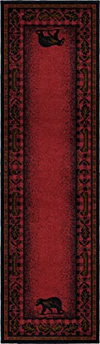 Mayberry Rugs Woodlands Plaid Area Rug, 2 ft 3 in x 7 ft 7 in, Claret