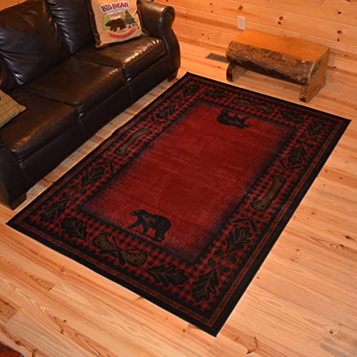 Mayberry Rugs Woodlands Plaid Area Rug, 2 ft 3 in x 7 ft 7 in, Claret