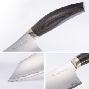 Messermeister Kawashima 8” Chef’s Knife - SG2 Powdered Steel, Eco-Brass Bolster & Walnut Pakkawood Handle - Made in Seki, Japan