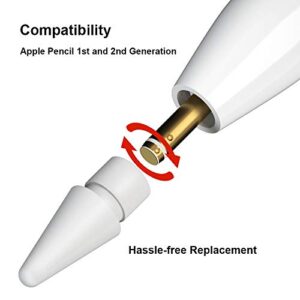 APETOO Compatible with Apple Pencil Tip and Cap Replacement for Apple Pencil 1st Generation, iPencil Cap Magnetic + Pencil Nib iPencil Tip for iPad Pro 12.9/ 10.5/ 9.7 inch Pencil High Sensitivity