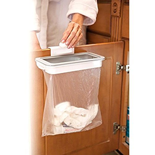 ywbtuechars Hanging Trash Rack Kitchen Cabinet Door Basket Hanging Trash Can Waste Bin Garbage Rack Tool