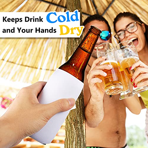 Sublimation Blanks Slim Beer Can Sleeves, 6pcs Neoprene Personalized Sublimation Can Cooler Covers Foldable Insulators Beer Holders Fit for 12oz Slim Drink Beer Cans