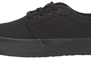 Shoes for Crews Merlin, Men's, Women's, Unisex Slip Resistant Food Service Work Sneakers, Canvas, Black, Men's Size 13/ Women's Size 14.5