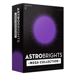 astrobrights mega collection, colored paper, ultra purple, 625 sheets, 24 lb/89 gsm, 8.5" x 11" - more sheets! (91691)