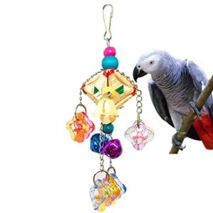 antcher birds parrot chewing toy pet bird cage toys with hanging bell for parakeet cockatiel conure lovebirds finch canary