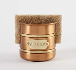 mud pie copper and brass kitchen sponge holder