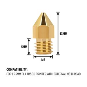 chenshaopeng 30PCS 0.5mm 3D Printer Extruder Nozzles for Anet A8 Makerbot MK8 Creality CR-10 S4 S5 Ender 3 3Pro 5