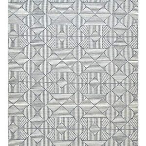 Solo Rugs Edra Contemporary Handmade Area Rug, 8' 0" x 10' 0", Denim