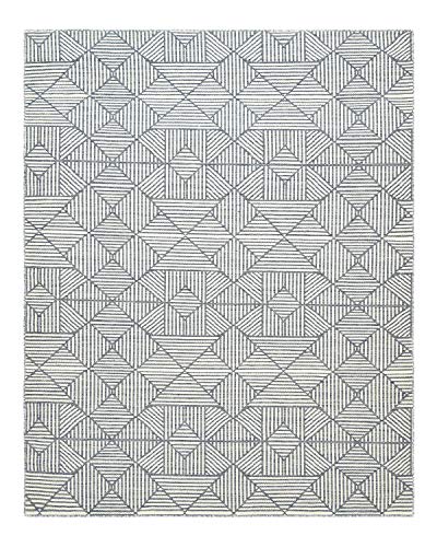 Solo Rugs Edra Contemporary Handmade Area Rug, 8' 0" x 10' 0", Denim