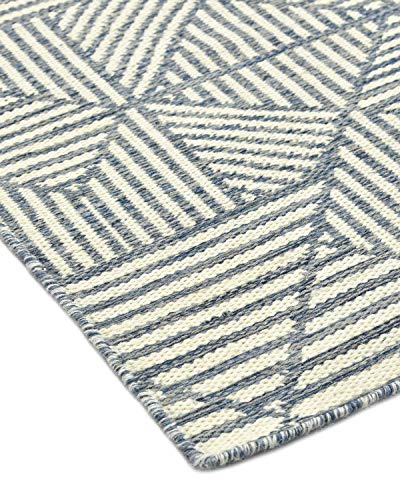 Solo Rugs Edra Contemporary Handmade Area Rug, 8' 0" x 10' 0", Denim