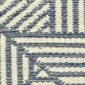 Solo Rugs Edra Contemporary Handmade Area Rug, 8' 0" x 10' 0", Denim