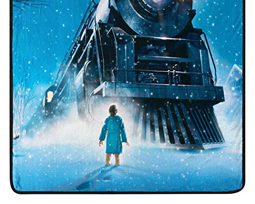 The Polar Express Christmas Train Engine Wonder Fleece Super Plush Throw Blanket 46" x 60" (117cm x 152cm)