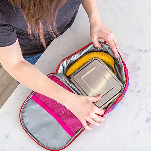 WeeSprout 18/8 Stainless Steel Bento Box (Compact Lunch Box) - 3 Compartment Metal Lunch Containers, for Kids & Adults, Bonus Dip Container, Fits in Lunch Bag & Backpack