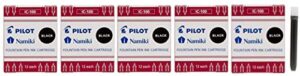 pilot namiki ic100 fountain pen ink cartridge, black, 12 cartridges per pack, 5 pack