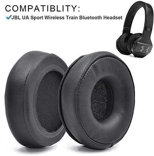 Defean Upgrade Replacement Potein Leather Ear Pads UA Sport Wireless Train Earpads Cushion Compatible with JBL UA Sport Wireless Train Bluetooth Headphones