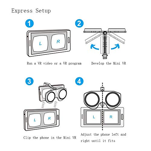 VR Headsets Compatible with All Smartphones-Virtual Reality Headsets Google Cardboard Upgrade-Mini Exquisite Light Weight,Mini 3D VR Glasses