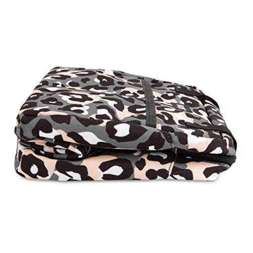 PackIt Freezable Hampton Lunch Bag, Wild Leopard Gray, Built with EcoFreeze Technology, Collapsible, Reusable, Zip Closure with Front Pocket and Shoulder Straps, Perfect for Tweens and Adults