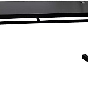 TY ARTS & CULTURE 55'' Z Shape Computer Desk Tempered Glass Table Modern Office Desk Gaming Desk Study Writing Desk Workstation for Home Office USB Accessory Attribute Multi Functional Black Desk