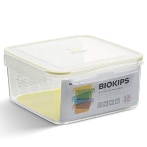 Komax Biokips Large Food Storage Container (169 oz.) Airtight Cookie Container Suitable for Cookies, Chips, Flour, Bulk or Dry Food | Space Saving Shape, Stackable, BPA Free