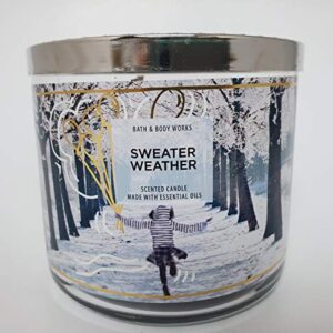 White Barn Bath & Body Works Sweater Weather Candle Scented 3-Wick 14.5 oz