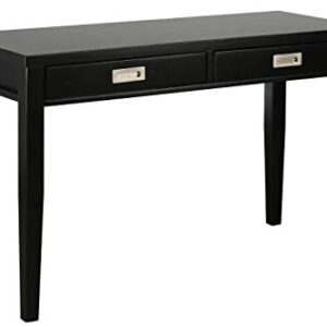 Amazon Brand – Stone & Beam Modern Home Office Writing Desk with Recessed Metal Handles, 48"W, Black